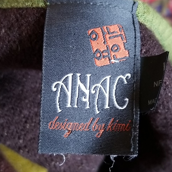 Anac | Tops | Green Brown And Pink Long Sleeve | Poshmark